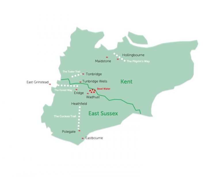 Overall route map Bewl water - Countrybike