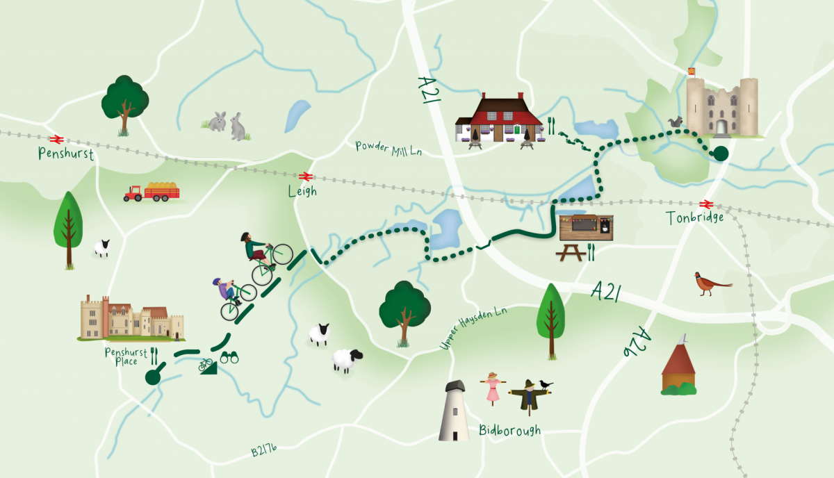 CountryBike bike hire on The Tudor Trail cycle route